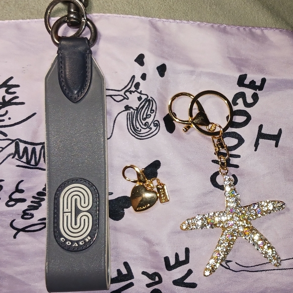 Coach | Accessories | Coach Nwot Unisex Black And Gray Bag Charmkey Fob ...